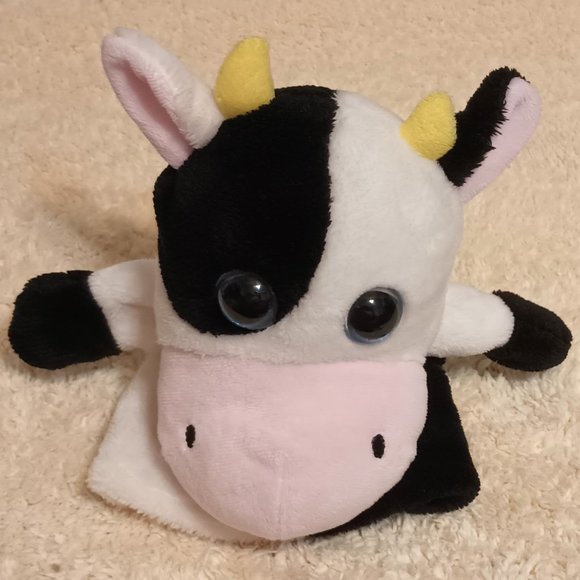 Kellytoy | Toys | Vguckellytoy 1 White Black Cow Plush Hand Puppet W ...